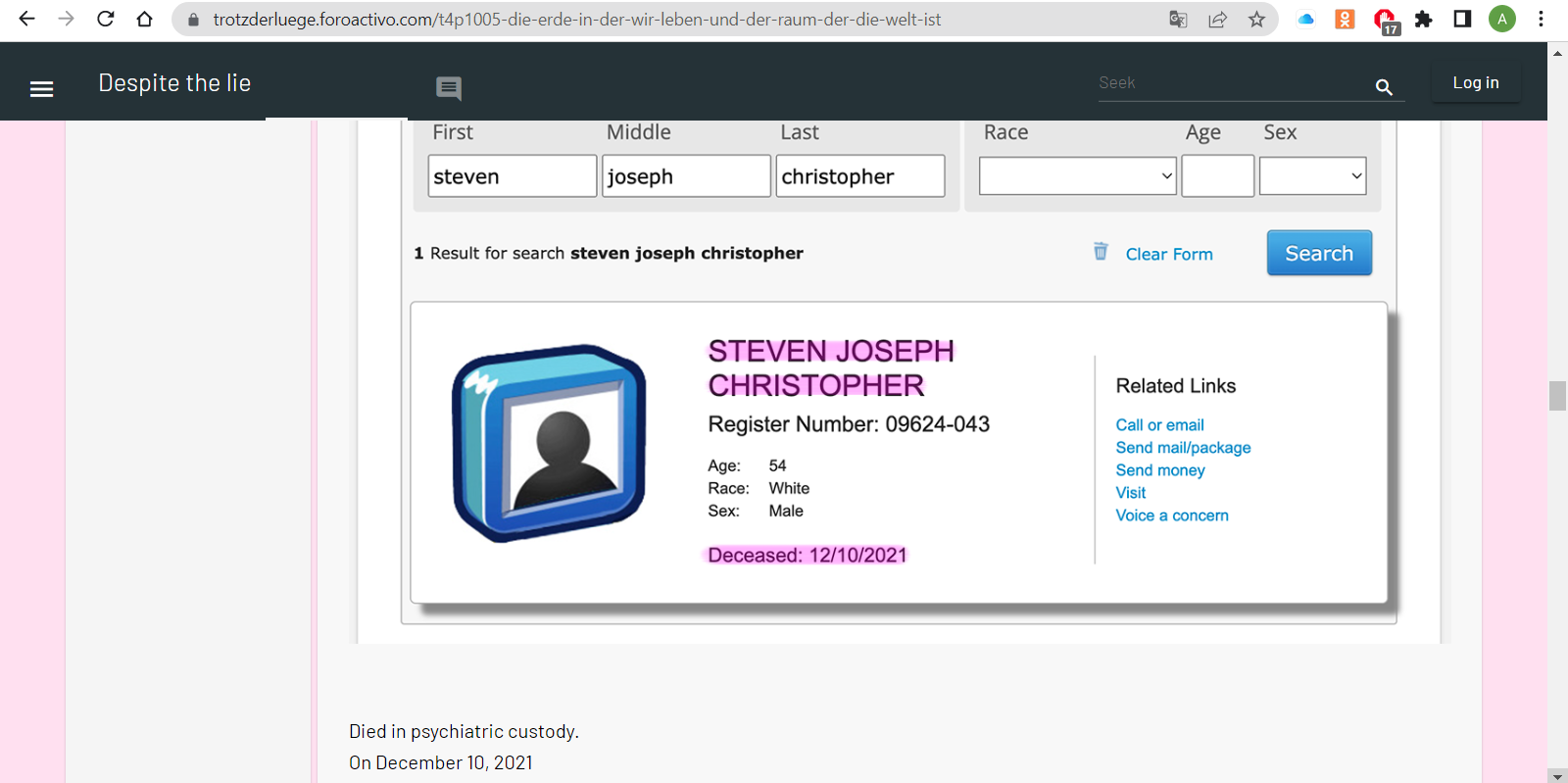LORD STEVEN CHRIST > Earth is concave, stationary, with rotating ...